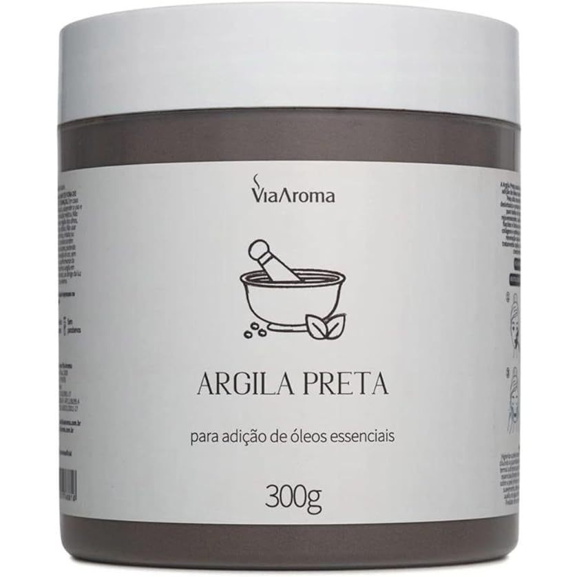 Argila Preta linha Basic ViaAroma 300g | Shopee Brasil