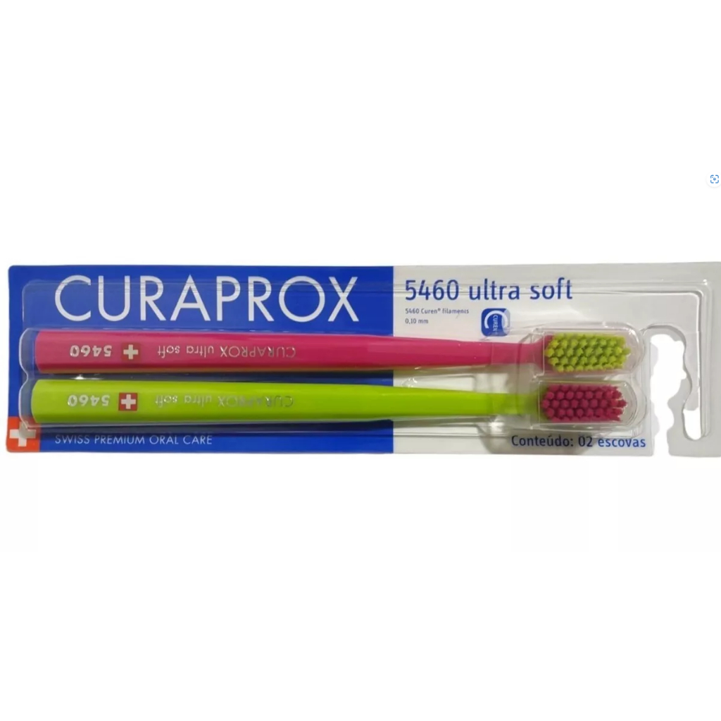 Escova Dental Curaprox Adulto Ultra Macia Duo Pack CS5460 Cores ...