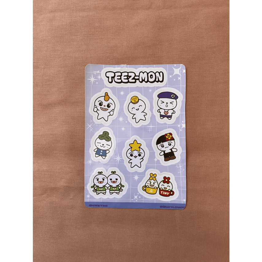 Cartela de Adesivo Teezmon | Shopee Brasil