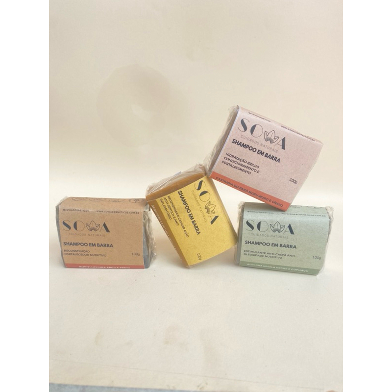 kit 4 SHAMPOO EM BARRA | Shopee Brasil