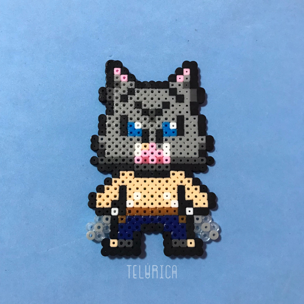 Inosuke (Demon Slayer) - Adesivo de Parede em Pixel Art | Shopee Brasil