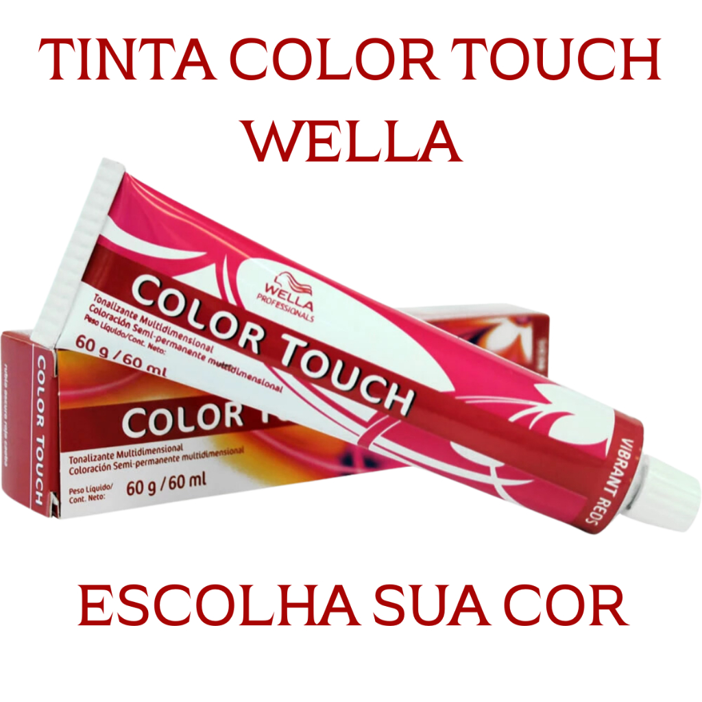 Tonalizante Tinta de Cabelo Wella Color Touch ESCOLHA SUA COR 60g Creme ...