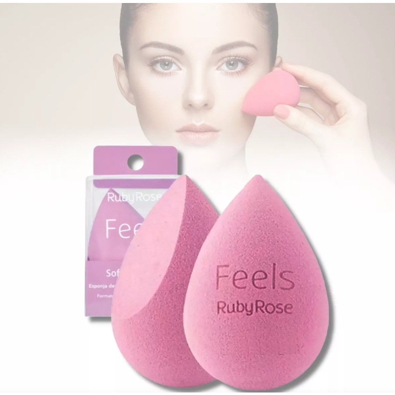 Esponja de maquiagem Soft Blender Feels - Ruby Rose | Shopee Brasil