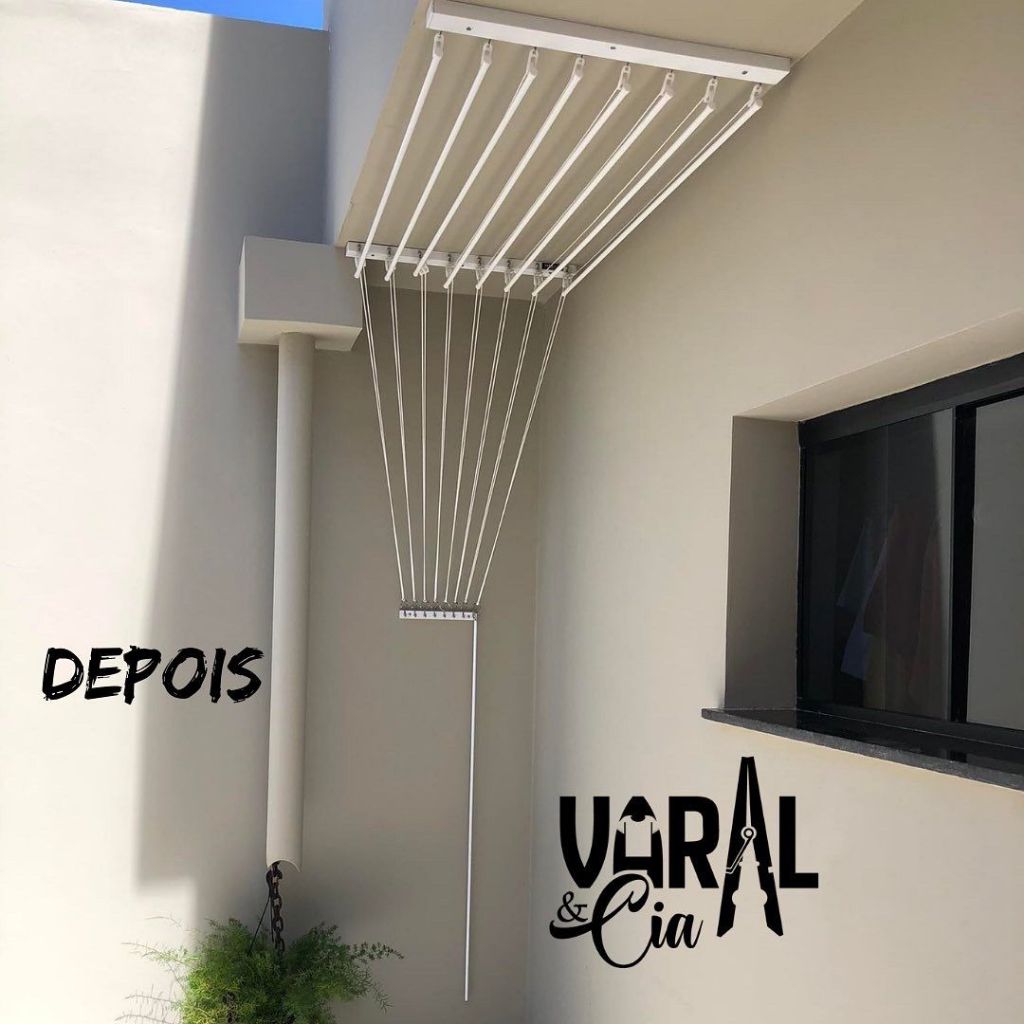 Varal De Teto Com 10 Varetas Individuais Inteligente - Envio Imediato ...