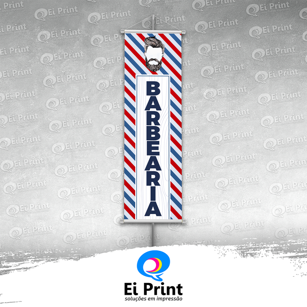 Banner Barbearia esticadinho impressão alta resolução 30x100cm | Shopee ...