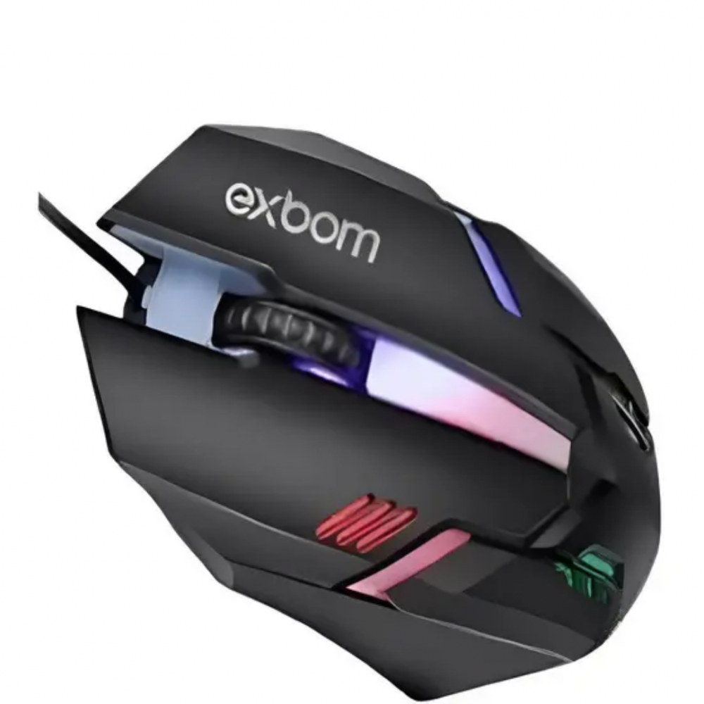 Mouse Gamer LED Rgb 7 Cores Com Fio MS-62 EXBOM | Shopee Brasil