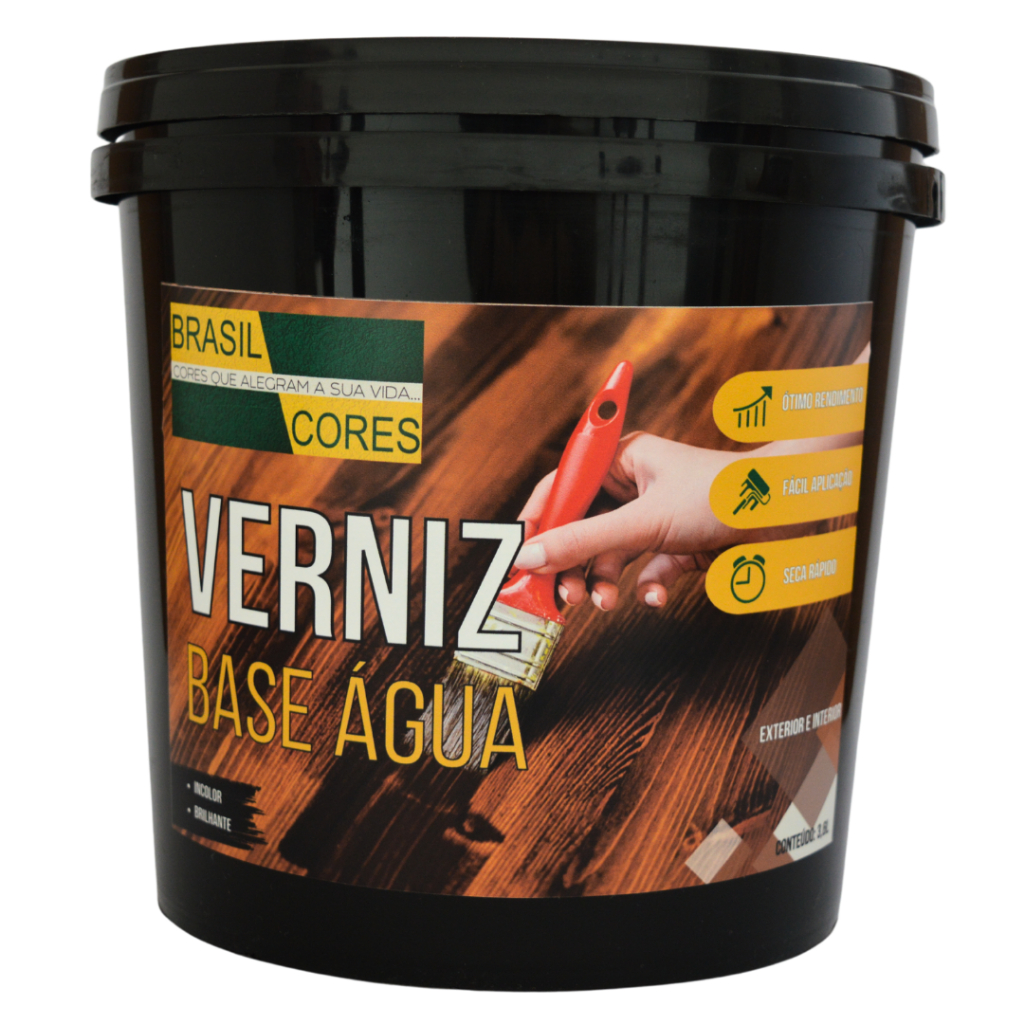 Verniz Madeira Base Água Incolor Brilhante 3,6l Brasil Cores | Shopee ...