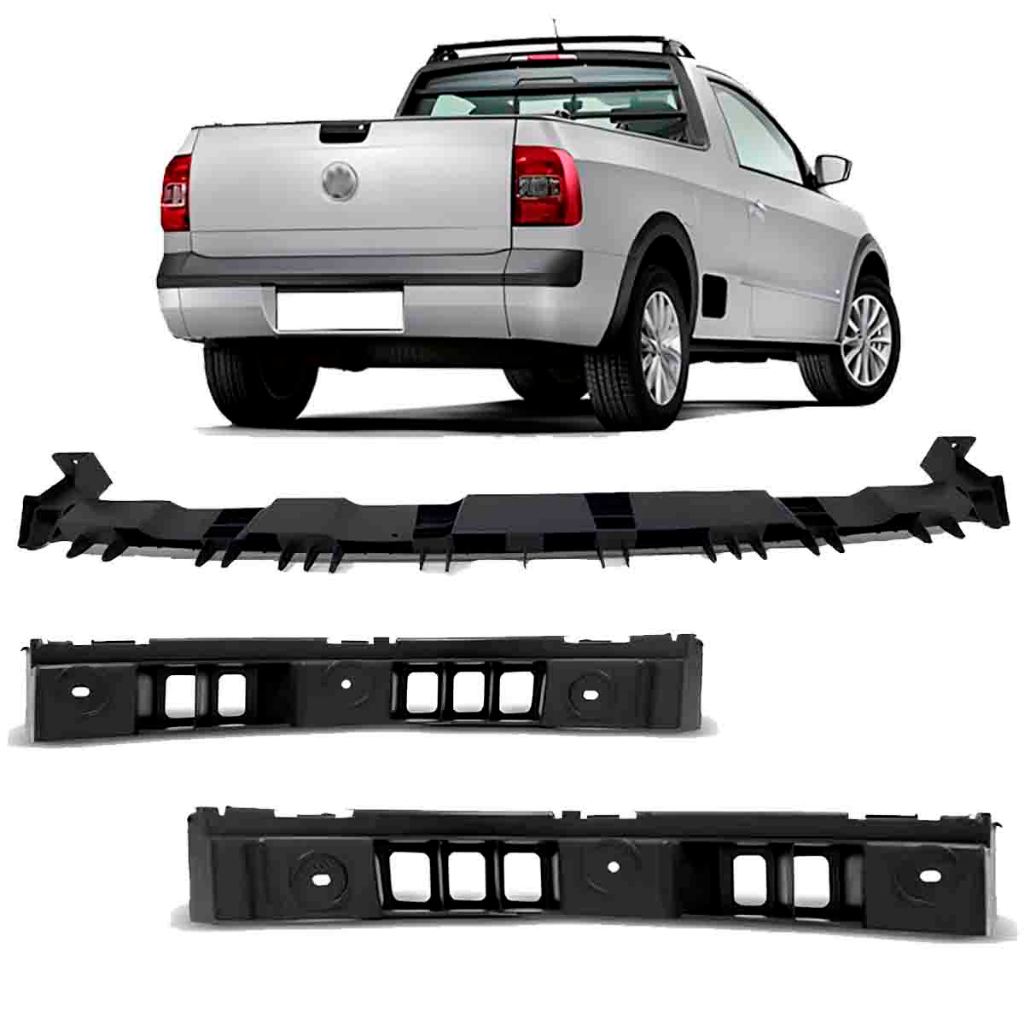 Kit Suporte Guia Para-choque Traseiro Saveiro G5 G6 G7 2009 a 2022 ...