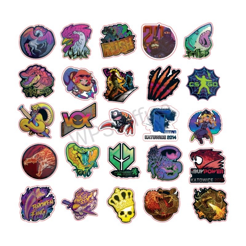 Adesivos Counter Strike 2 Holográficos pack com 25 | Shopee Brasil