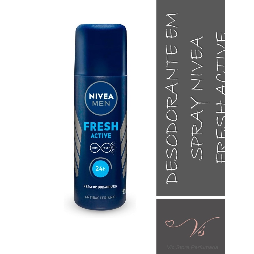 Desodorante Spray Nivea Men Fresh Active com 90ml | Shopee Brasil