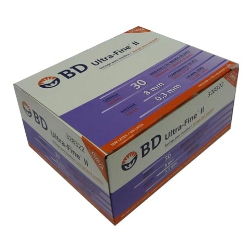 Seringa para insulina e botox Ultra fine Bd 30 ui 8mm | Shopee Brasil