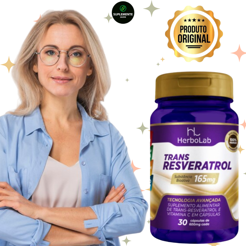 Trans Resveratrol |HerboLab - 30 cápsulas 600mg | Shopee Brasil