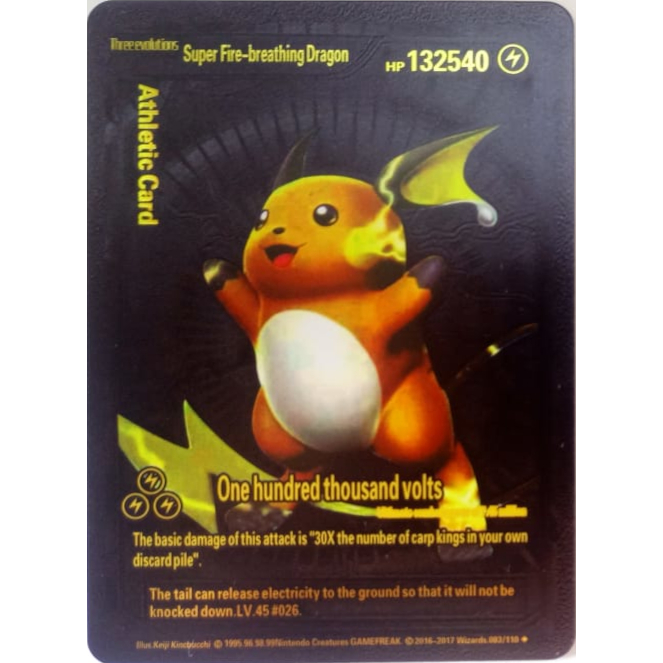 Carta Pokemon Folha de Ouro Raichu Hp Alta No Brasil | Shopee Brasil