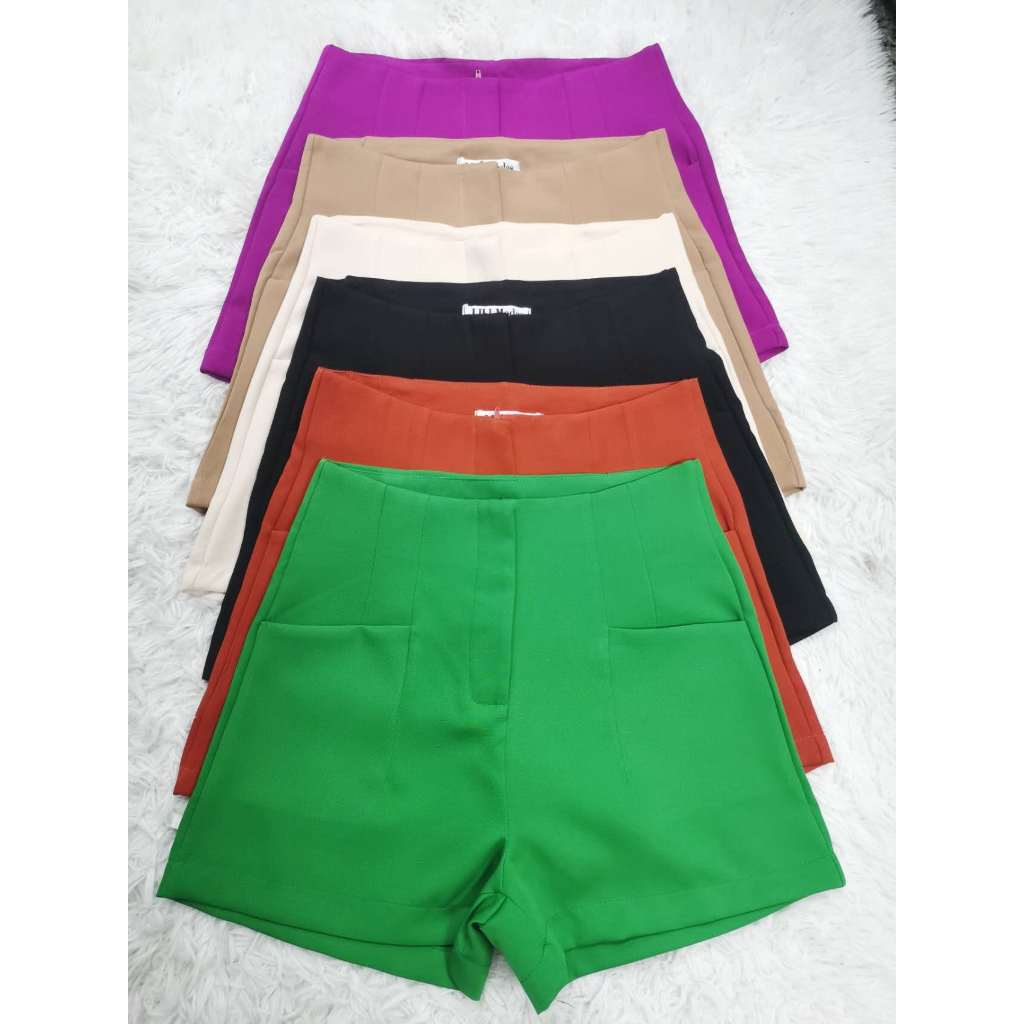 short alfaiataria feminino 8069 | Shopee Brasil