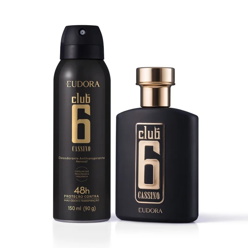 Kit Club 6 Cassino: Desodorante Colônia 95ml + Desodorante Aerosol 90g/150ml | Shopee Brasil