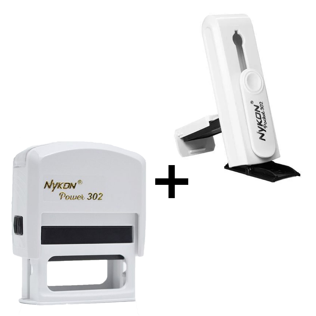 Carimbo Nykon 302 + Carimbo Bolso Pocket Nykon - Medida 38x14 ...