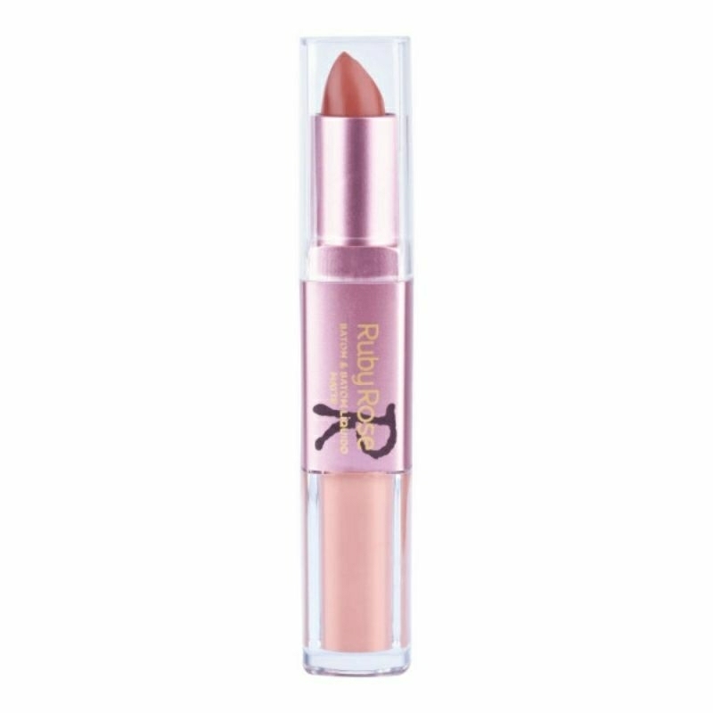 Batom Duo Matte Líquido E Bastão Ruby Rose Hb-8606 | Shopee Brasil