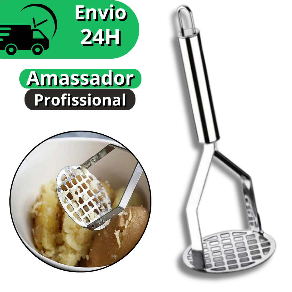 espremedor amassador de Batatas Premium em Aço Inox Manual Para Amassar ...