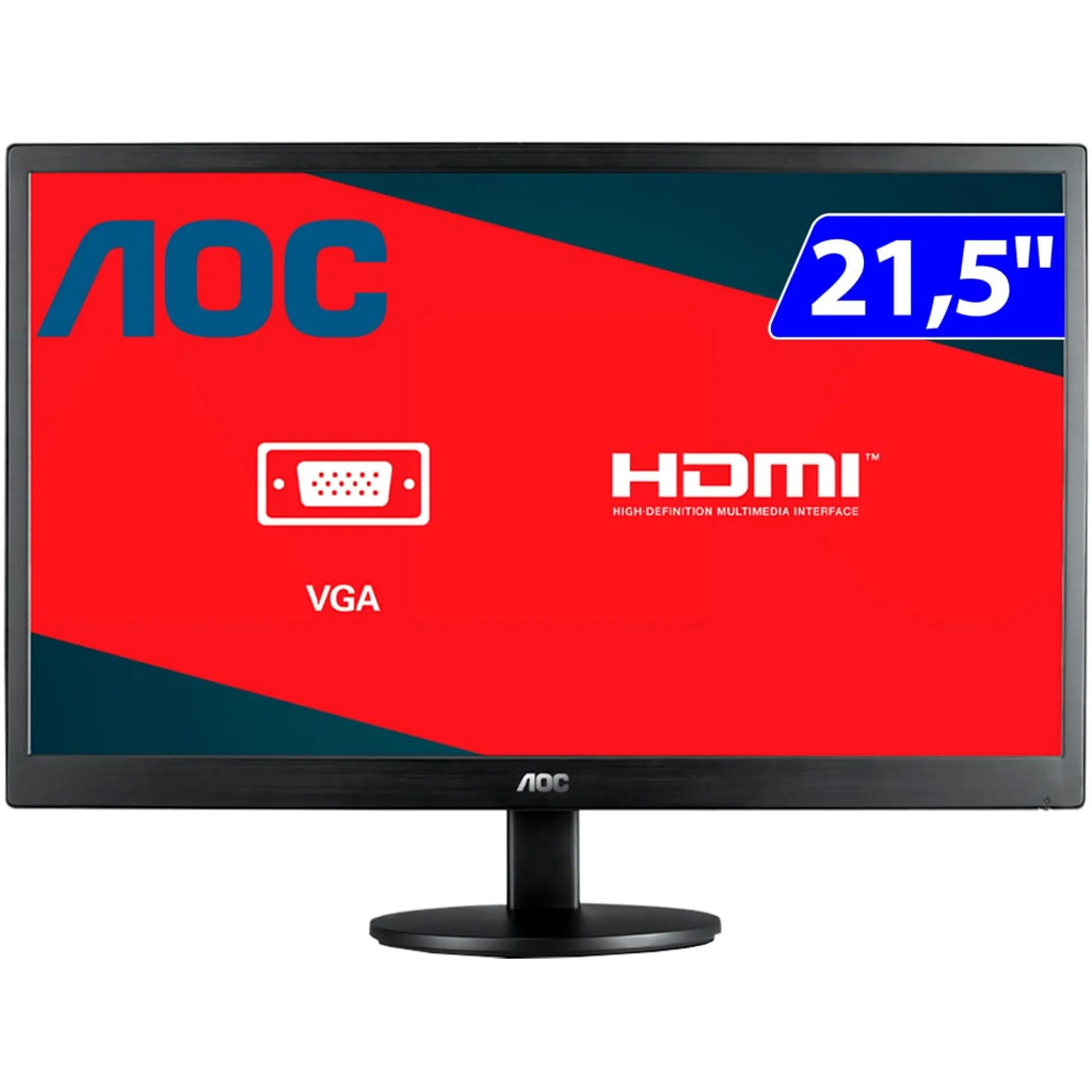 Monitor AOC LED 21,5" Widescreen Full HD HDMI VGA 60Hz E2270SWHEN ...