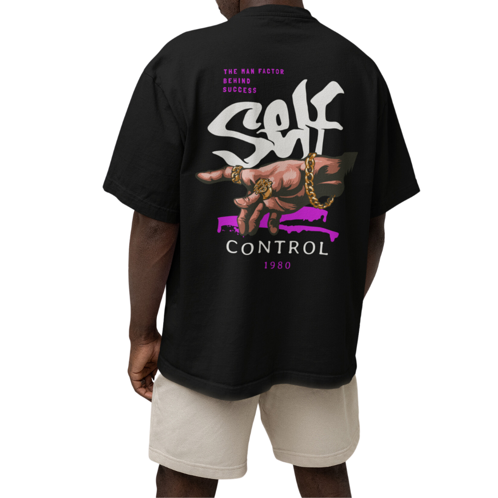 Camiseta Camisa Oversized Self Control 1980 Streetwear Style Lançamento ...