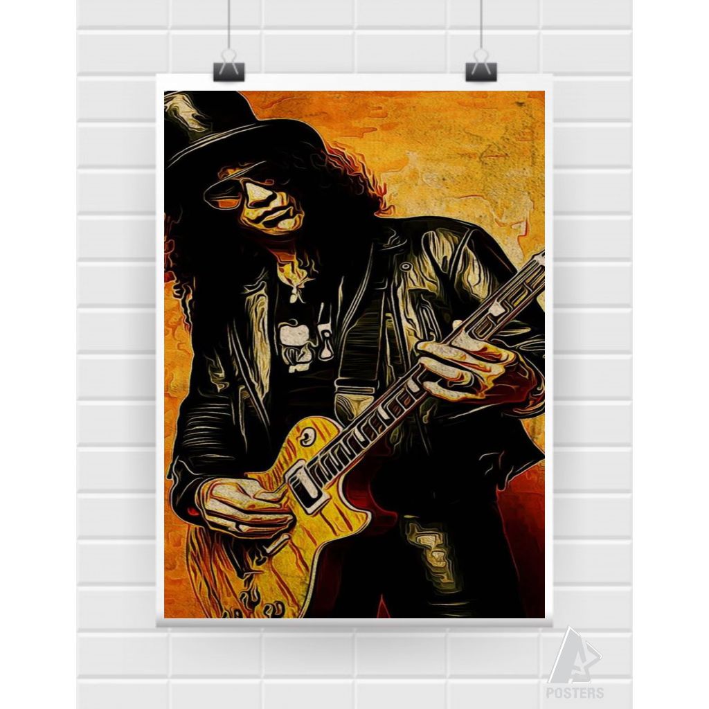 Poster Slash Banda Guns And Roses Decoração Rockn Roll A4(21cm x 30cm ...