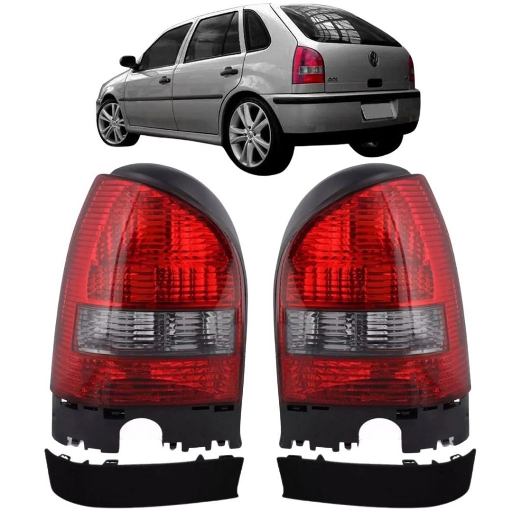 Kit Lanterna Traseira + Moldura Gol G3 1999 2000 Á 2005 Fume | Shopee ...