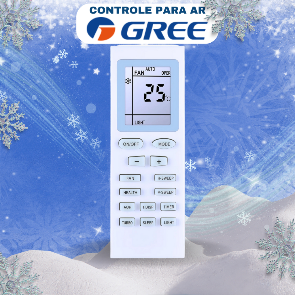 Controle Para Ar Condicionado Gree Split Hi Wall Contura 4G Minisplit ...