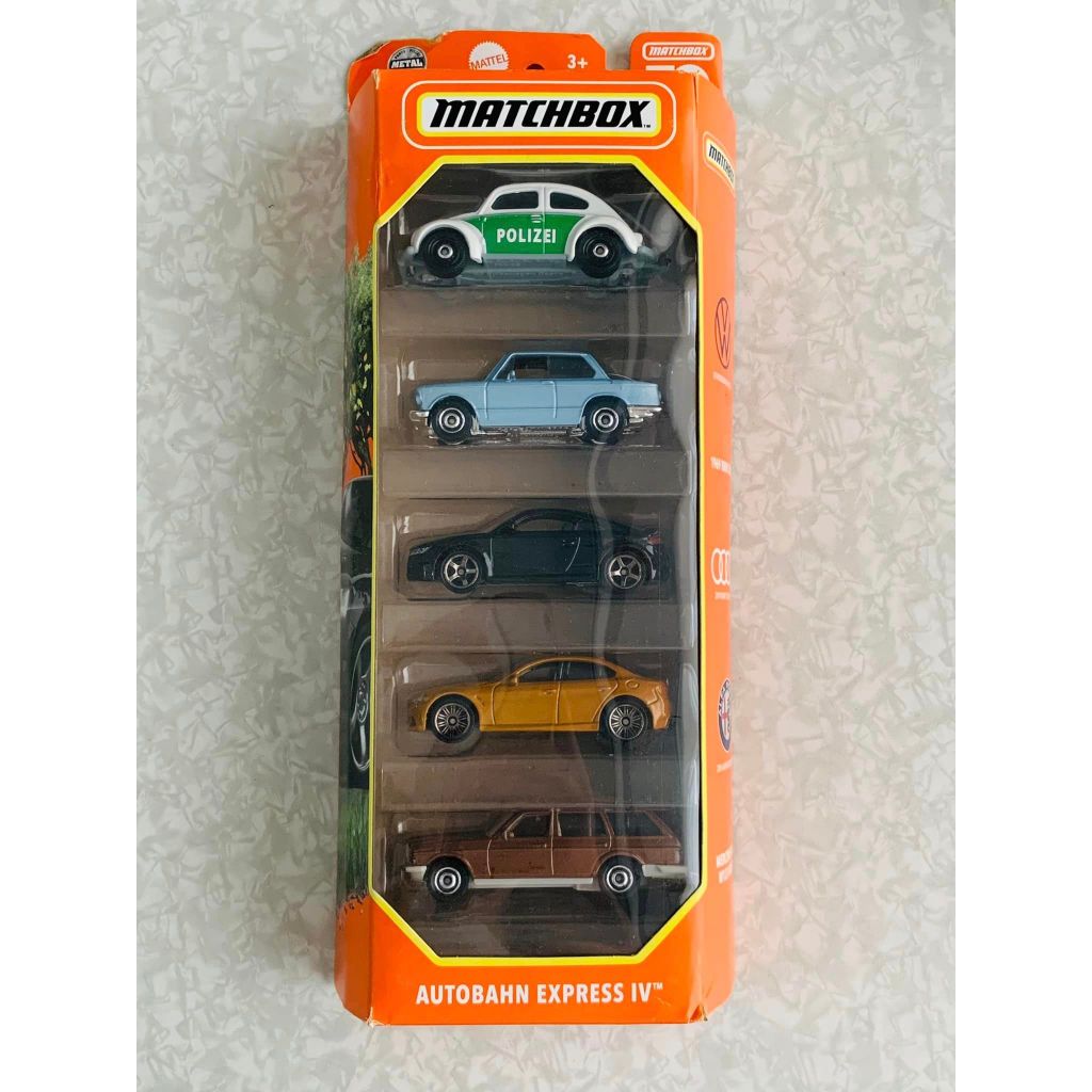 MATCHBOX PACK 5 CARROS FUSCA BEETLE BMW 1969 AUDI 2019 ALFA ROMEO ...