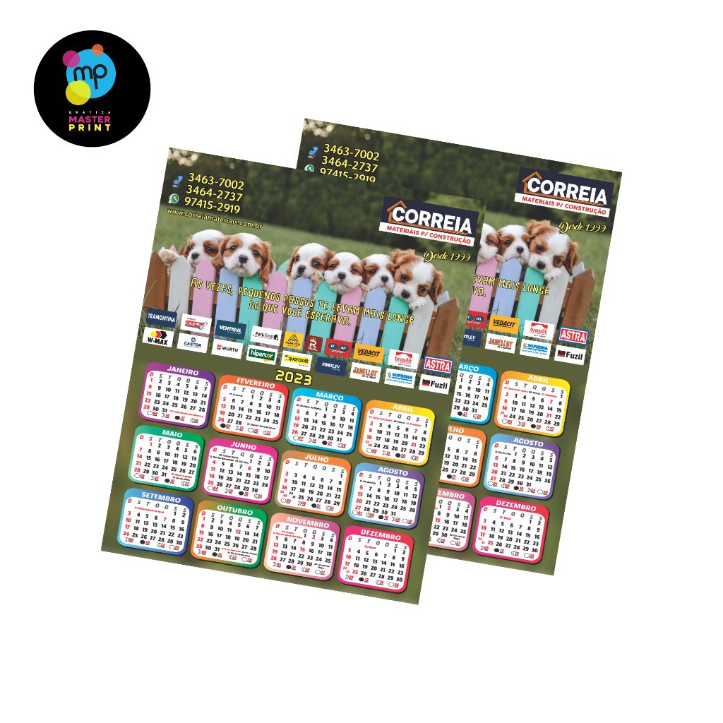 Folhinha de Parede 2025 Papel Couchê 250 gr | Shopee Brasil