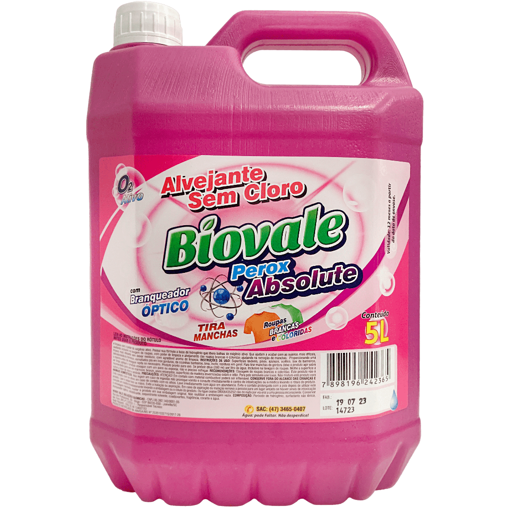 Alvejante Em Pó Bio Vale Tira Manchas e bolor 5 Litros | Shopee Brasil