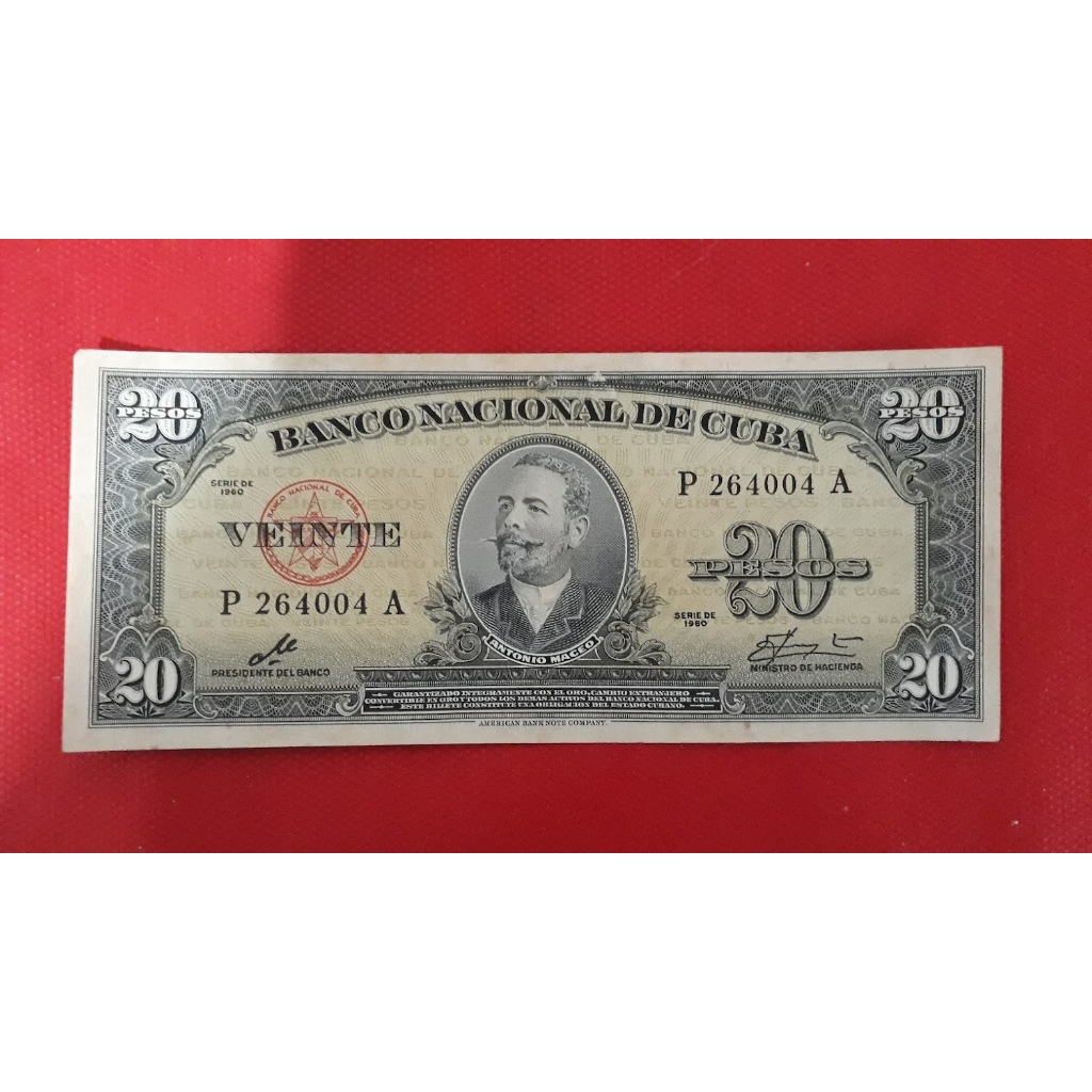 Cedula de Cuba 20 pesos 1960 assinatura de Che - MBC | Shopee Brasil