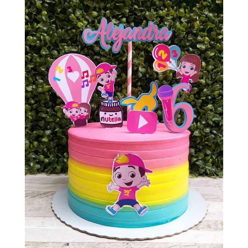 Topper Topo de bolo Luccas Neto personalizados nome e idade | Shopee Brasil