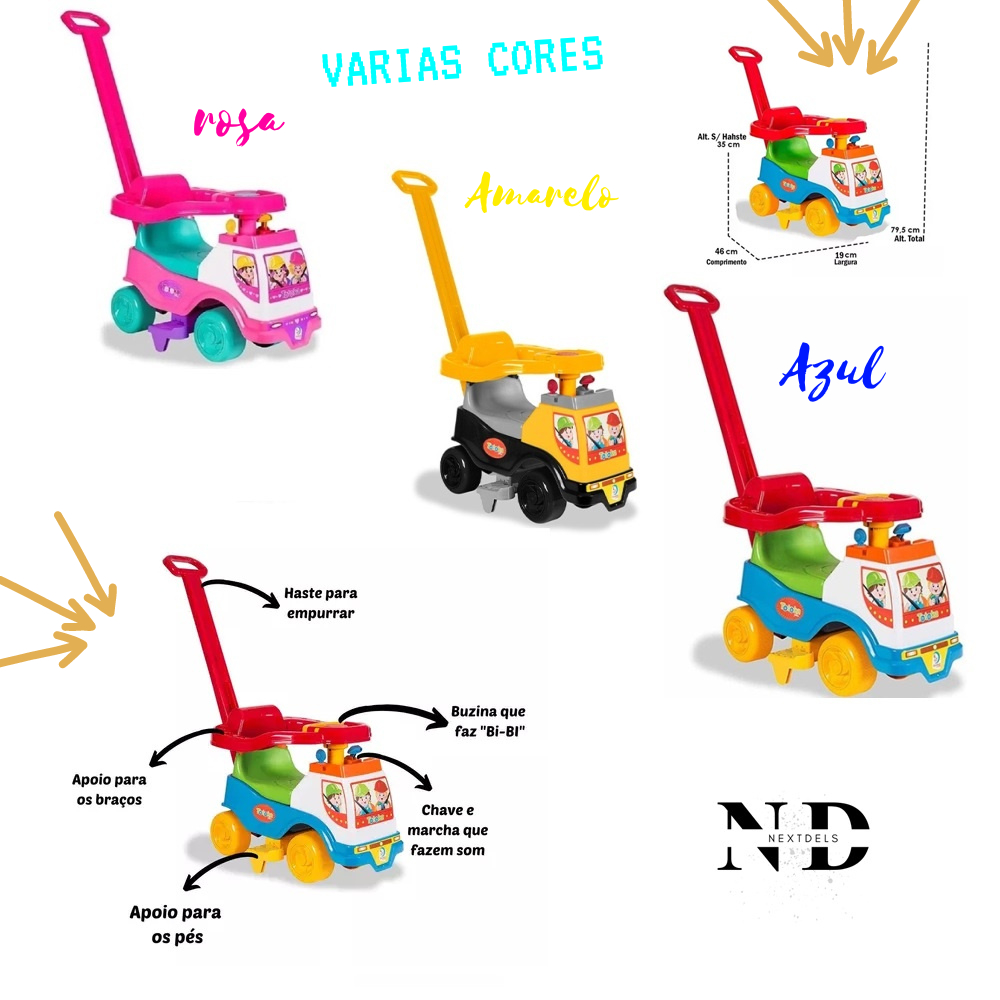 Totoka Plus De Menina E Menino Carrinho Para Passeio C/haste | Shopee ...
