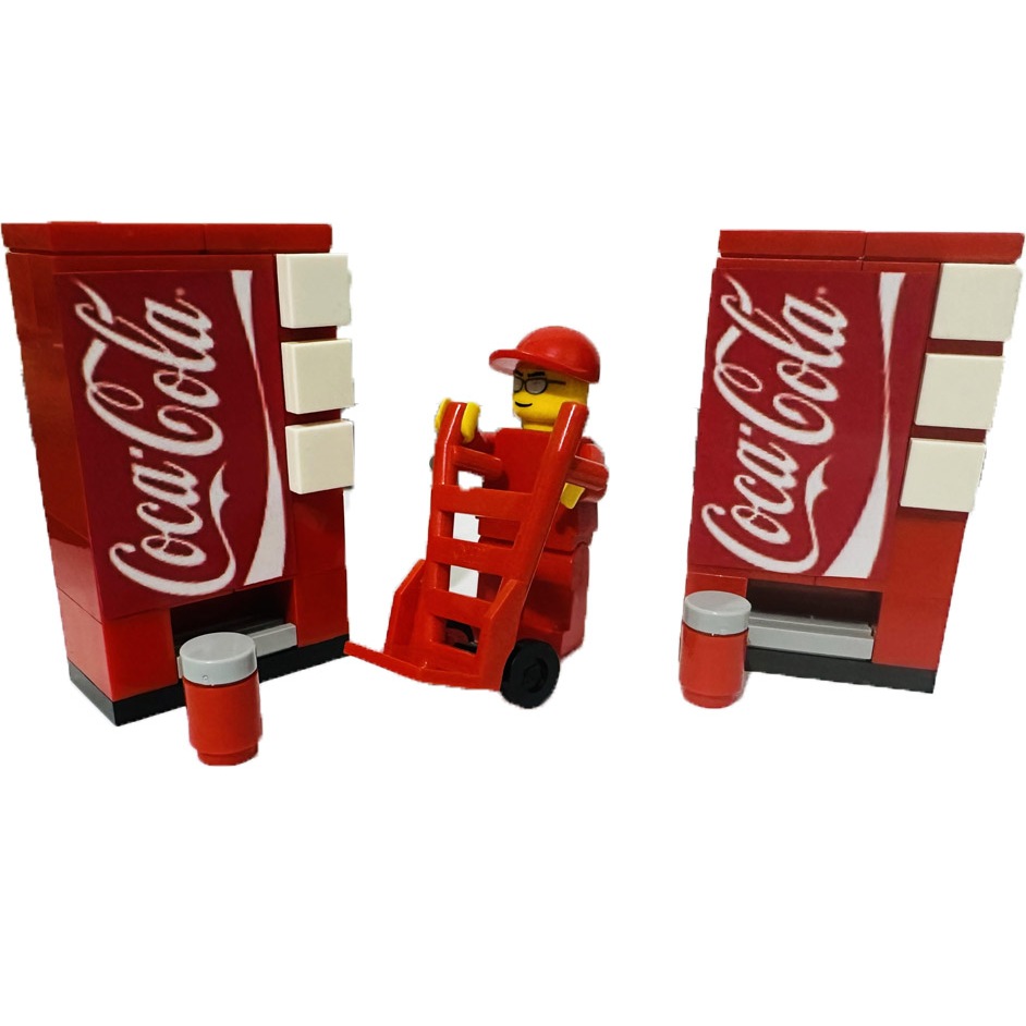 Lego original personalizado máquinas coca-cola para cidade e minifigura ...