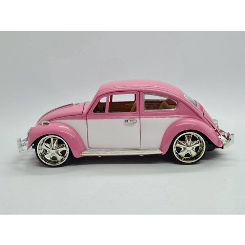 Miniatura Volkswagen Fusca Rosa Rebaixado Metal 1:1 | Shopee Brasil