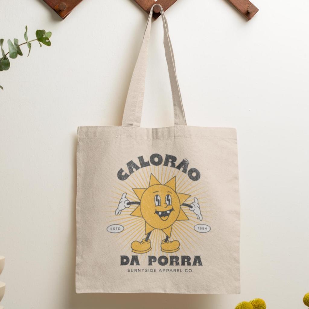 Bolsa Sacola Ecobag Frases Good Vibes Calorão Verão Com ou Sem Zíper 100% Algodão Cru 097 ...