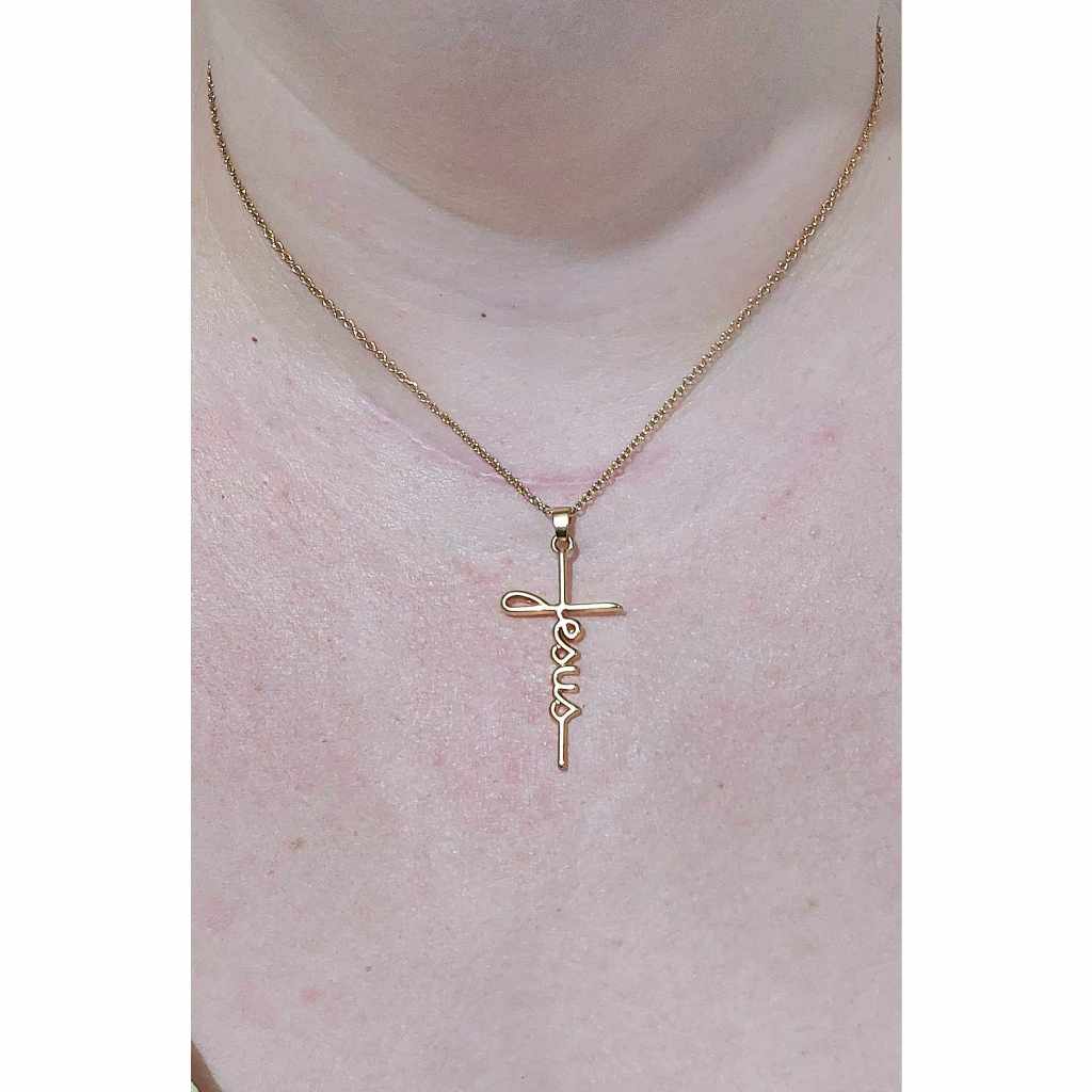 Colar Cruz Jesus Crucifixo | Shopee Brasil