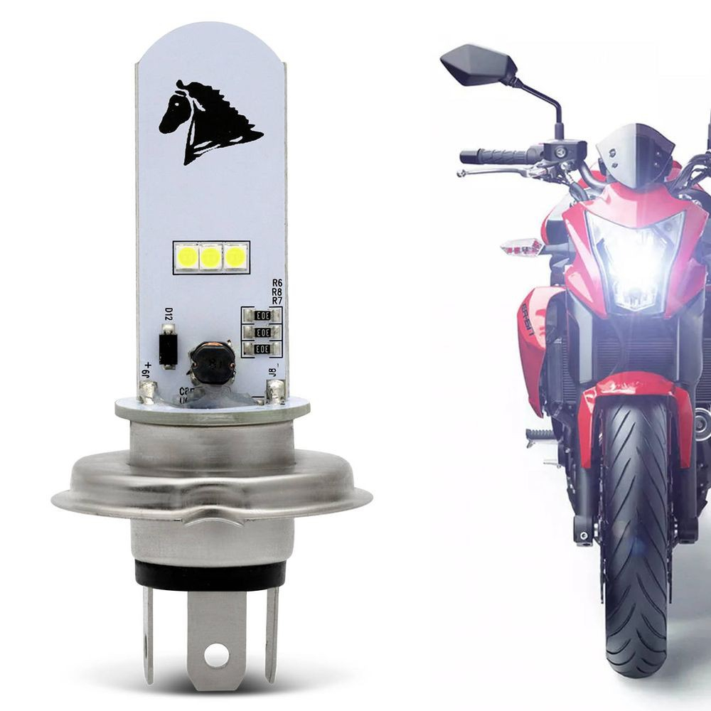 Lâmpada Led H4 8000k Pisca Pisca Moto Forte Stallion Cavalinho | Shopee ...