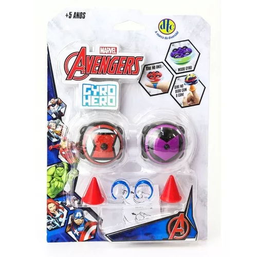 Gyro Hero Marvel Avengers Pião de Batalha Carrinho Fricção Colecionável ...
