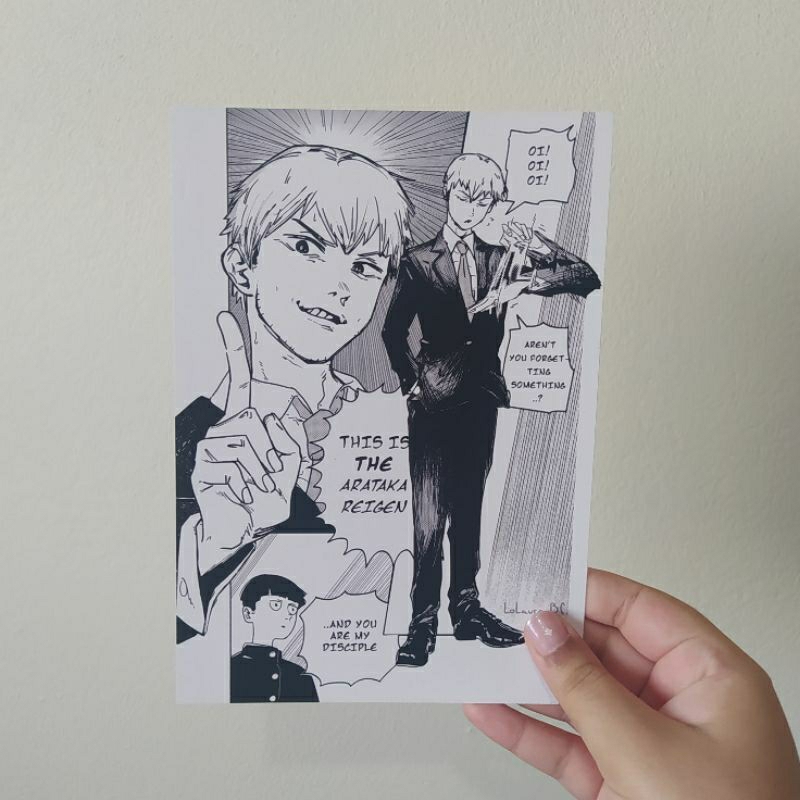 print fanart Arataka Reigen mob100 no estilo de ChainsawMan mangá ...