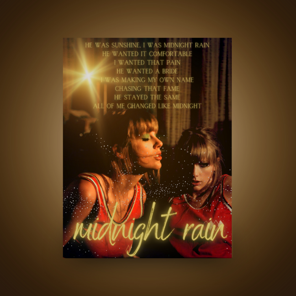 Taylor Swift Midnight Rain Poster A4 Fanmade | Shopee Brasil