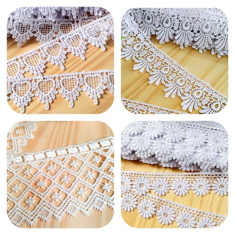 Bordado Renda Guipir Pacote 5 metros | Shopee Brasil