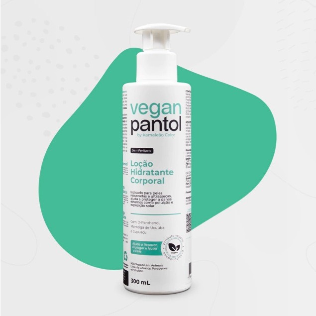 Creme Hidratante Corporal 300ml Vegan Pantol by Kamaleão Color | Shopee ...