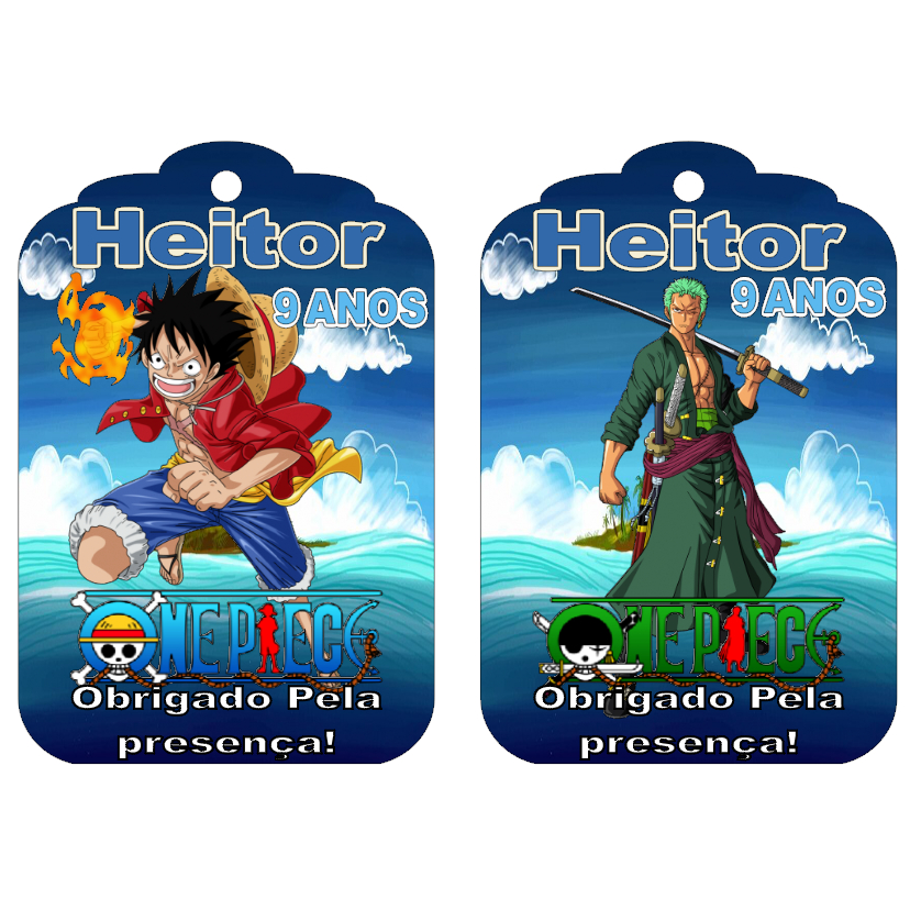One Piece Tags Etiquetas Para Lembrancinhas Personalizado 30 Unidades ...