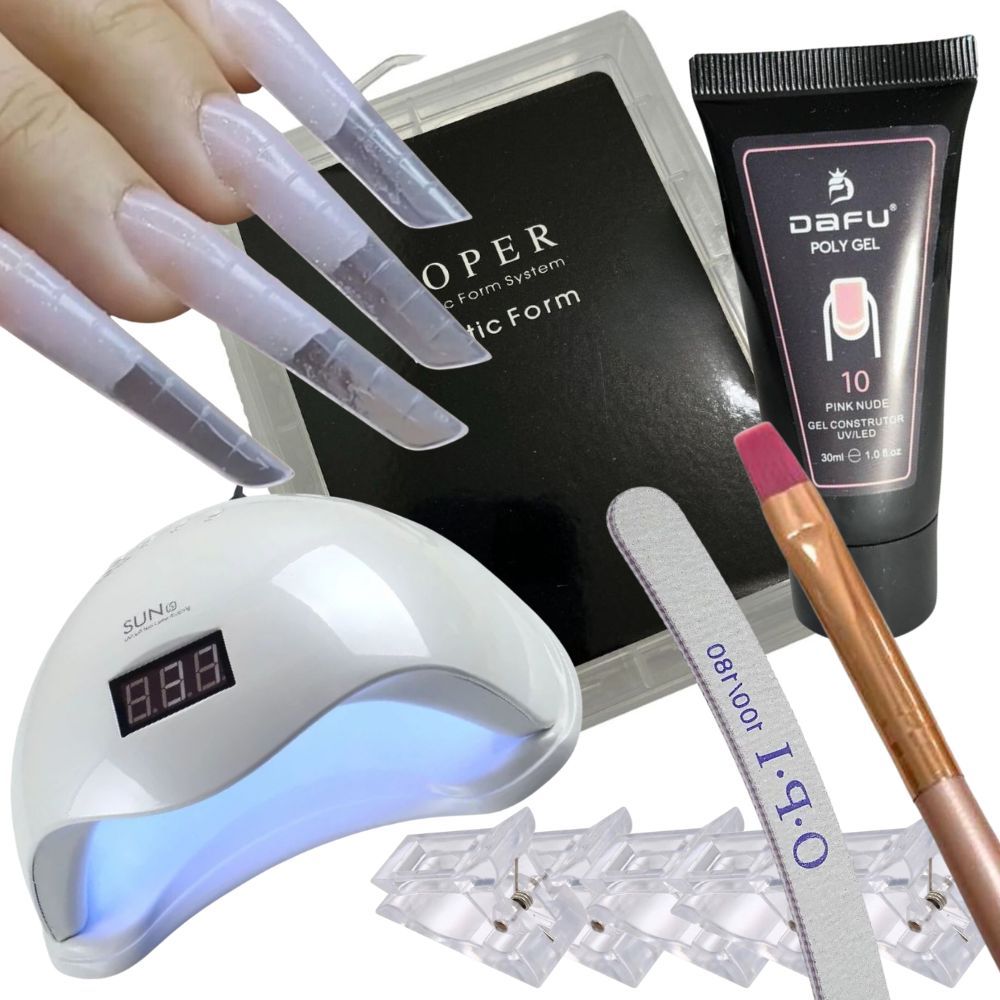 Kit Extensão de Unhas Molde F1 Polygel Unhas de Gel Alongamento ... Kit Extensão de Unhas Molde F1 Polygel Unhas de Gel Alongamento ...