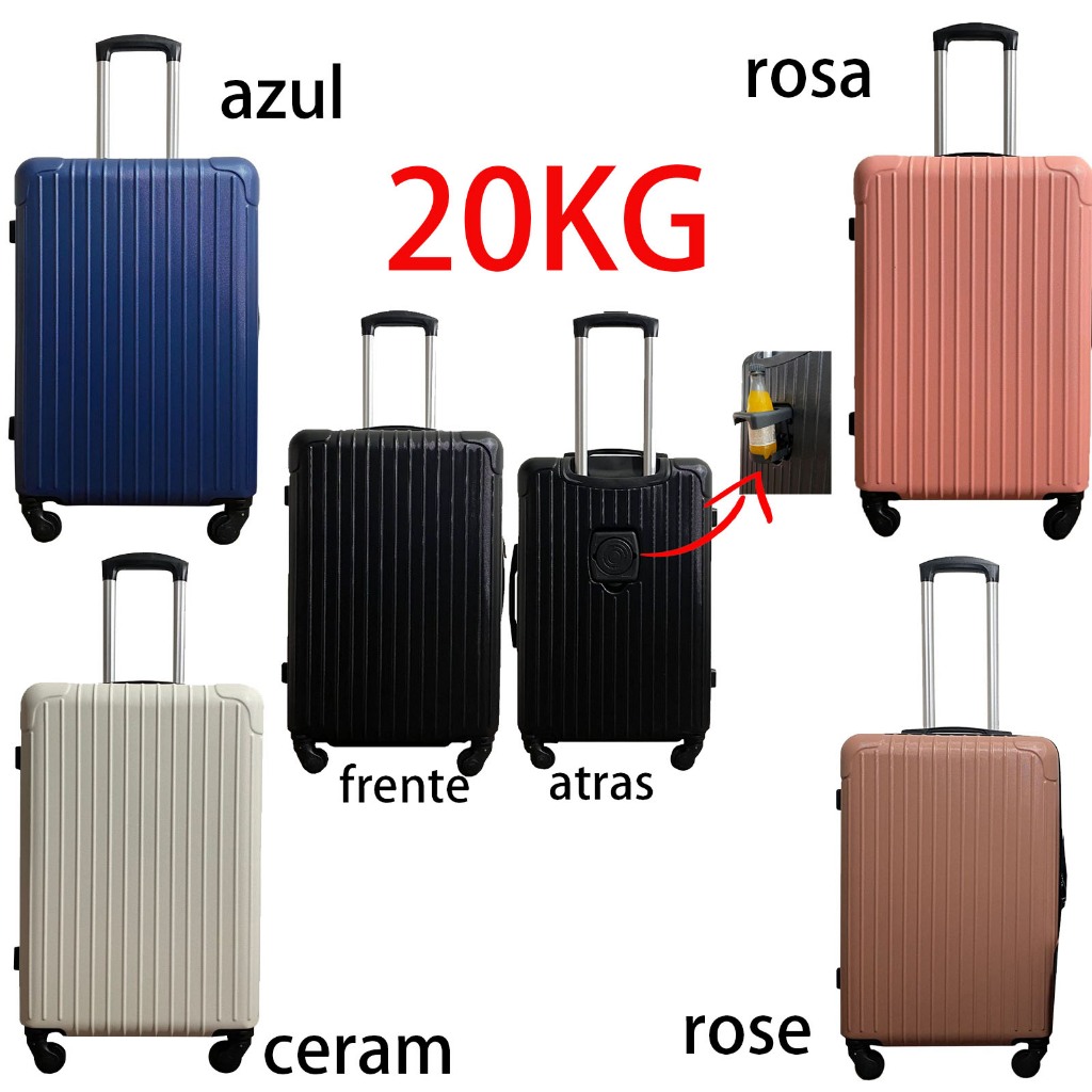 Mala de viagem 20kg ABS mala viagem media de 20kilos com roda 360 com senha menor preco promocao ...