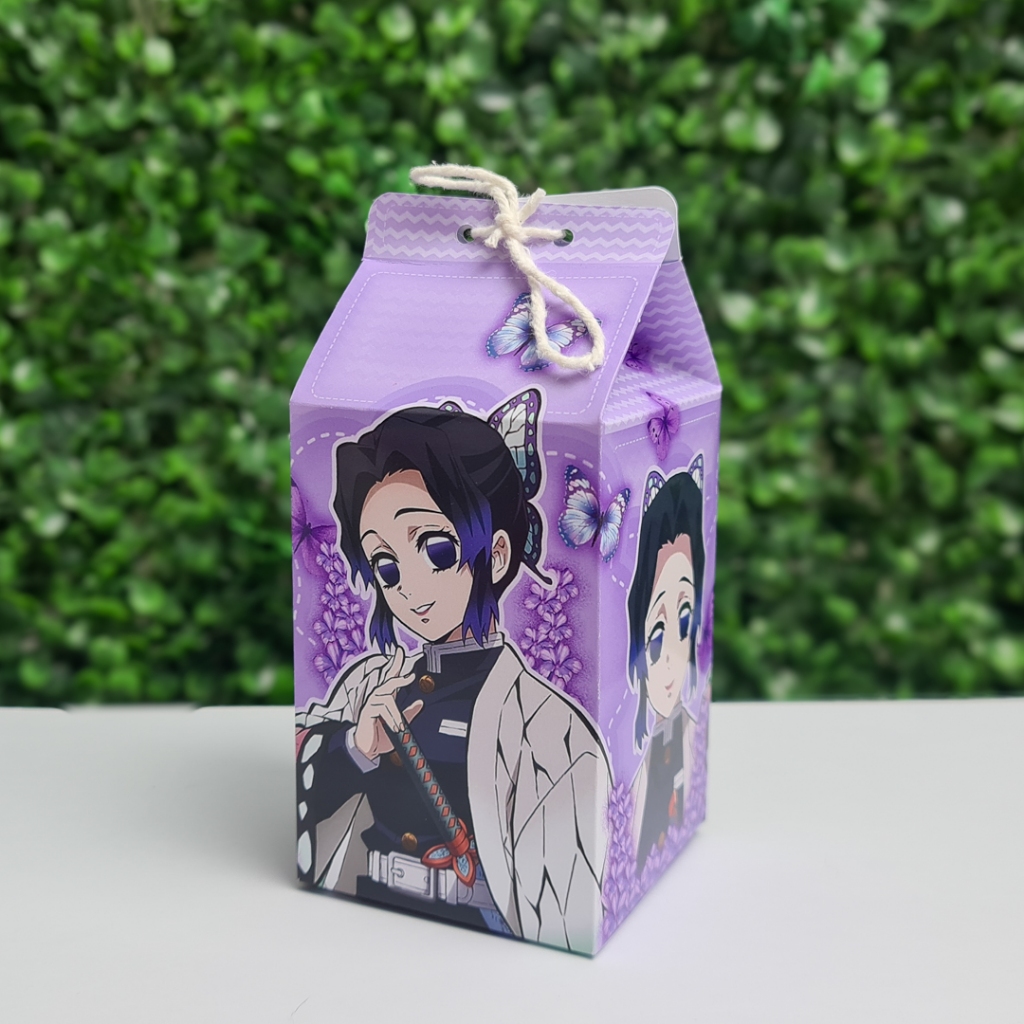 Caixa Milk Anime Demons Slayer Kimetsu No Yaiba Shinobu 10 unidades ...