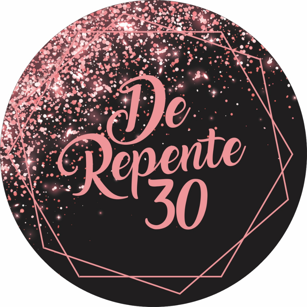 Painel Redondo Lona Festa De Repente 30 anos Rose | Shopee Brasil