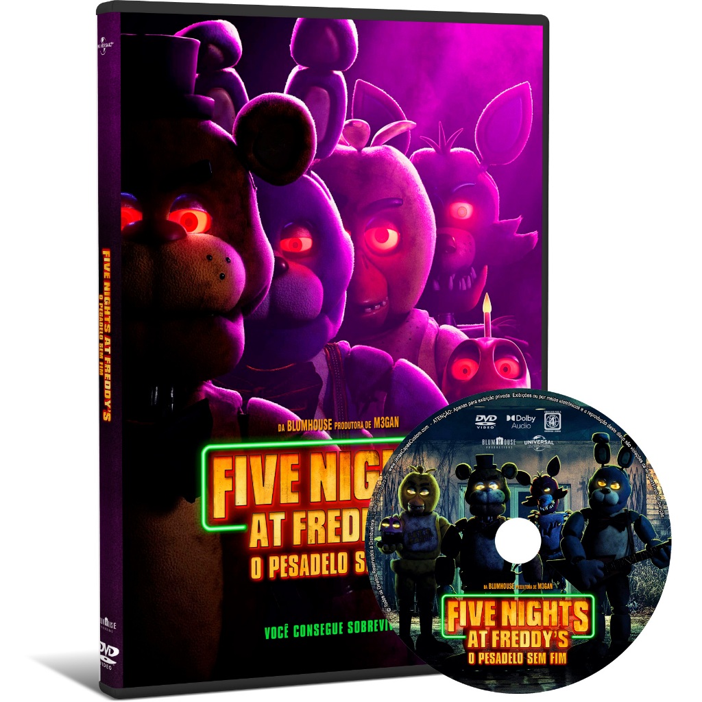 DVD Five Nights at Freddy's - O Pesadelo Sem Fim (2023) | Shopee Brasil