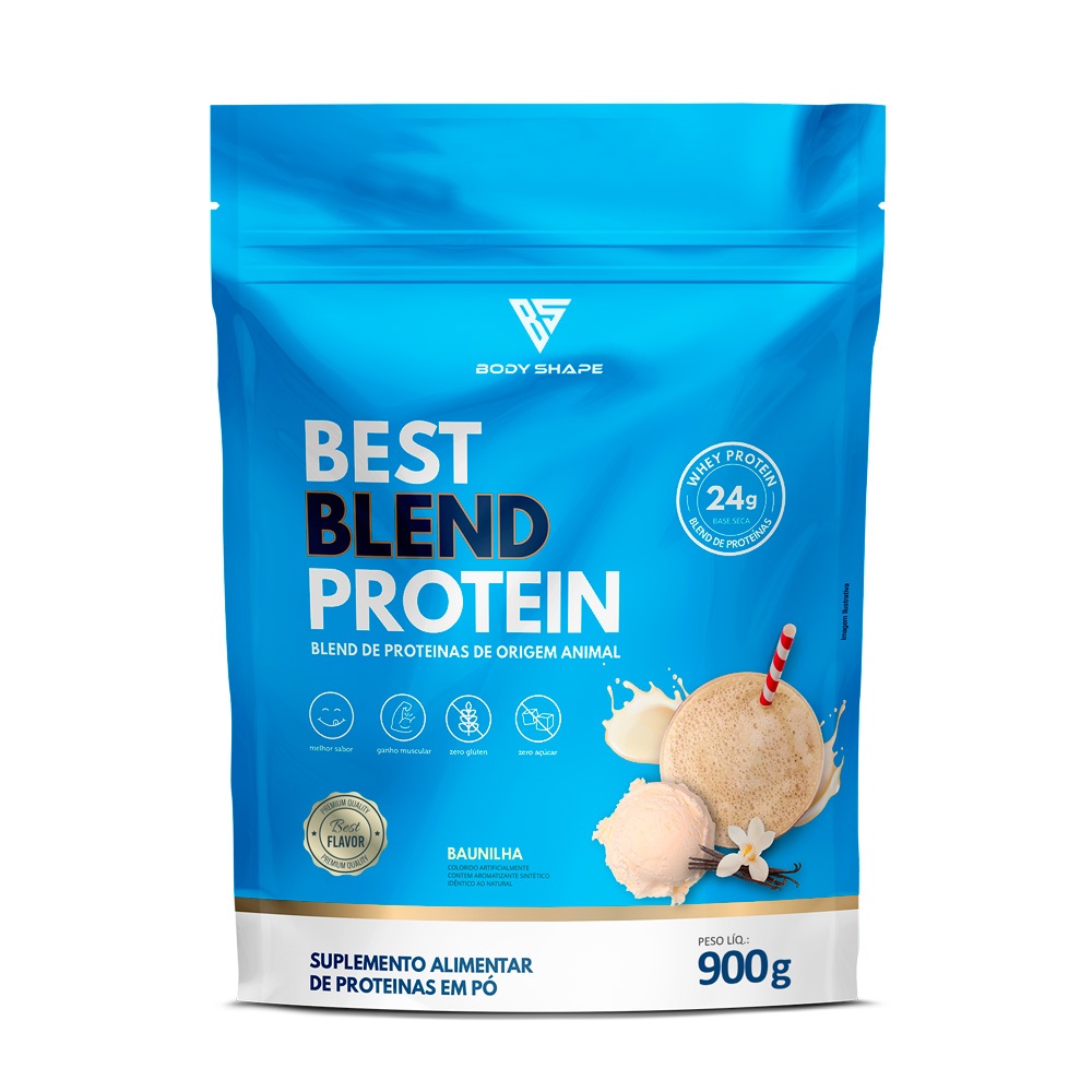 Whey Protein Concentrado (WPC) Best Blend Protein 900g Body Shape ...